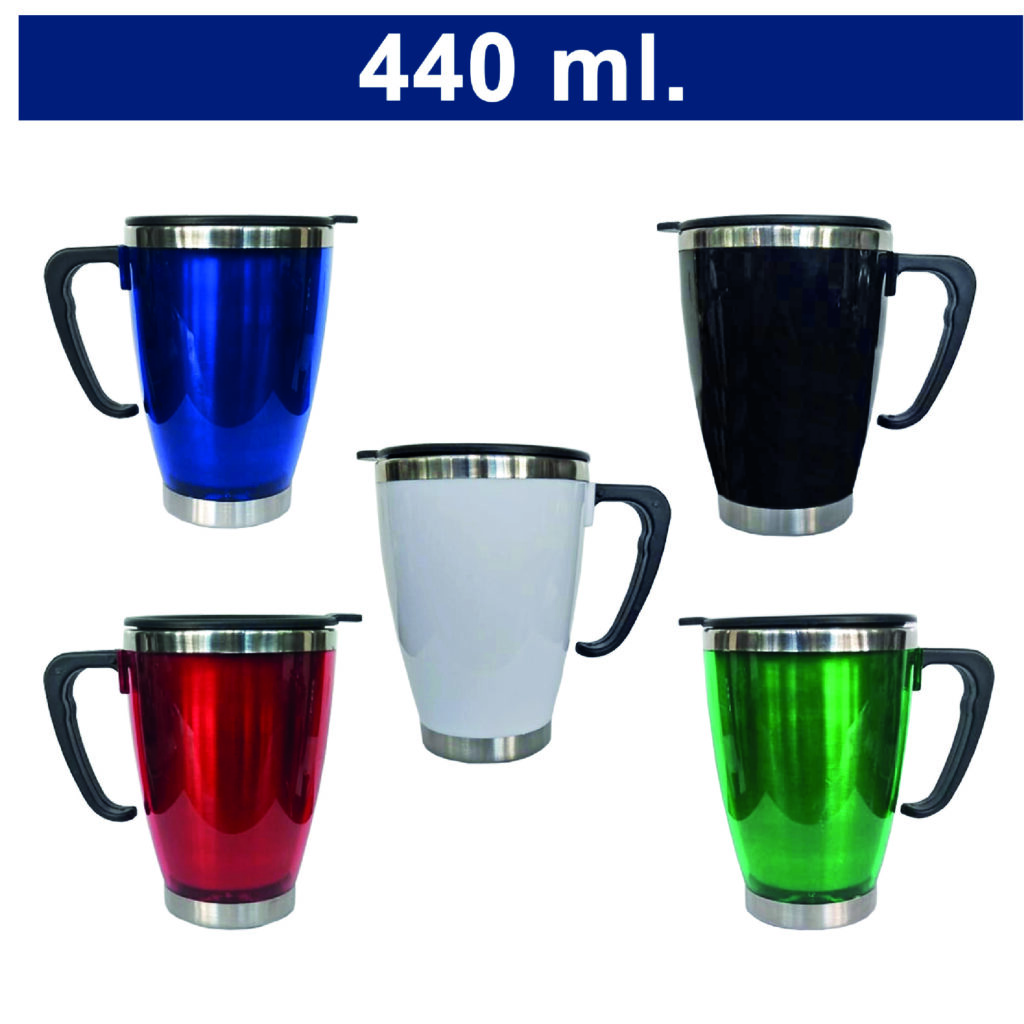 Mug Térmico Cónico Acero Inoxidable PVC - Regalos Pro - Regalos corporativos